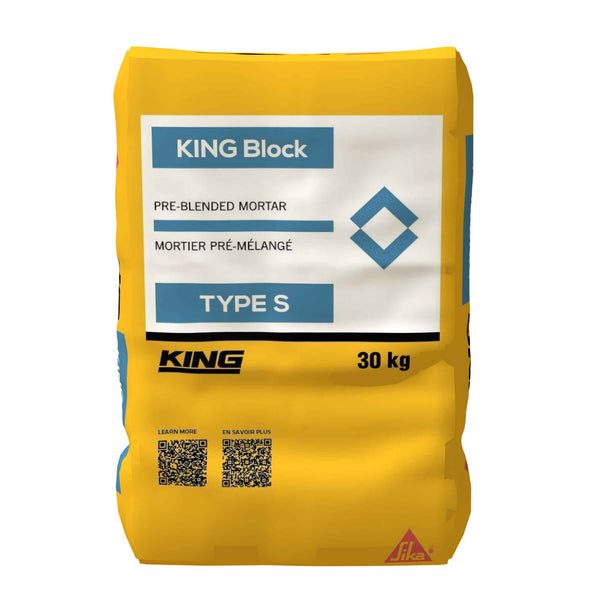KING Block Type S Pre-Blended Mortar, 30 kg - GAGNON - La Grande ...