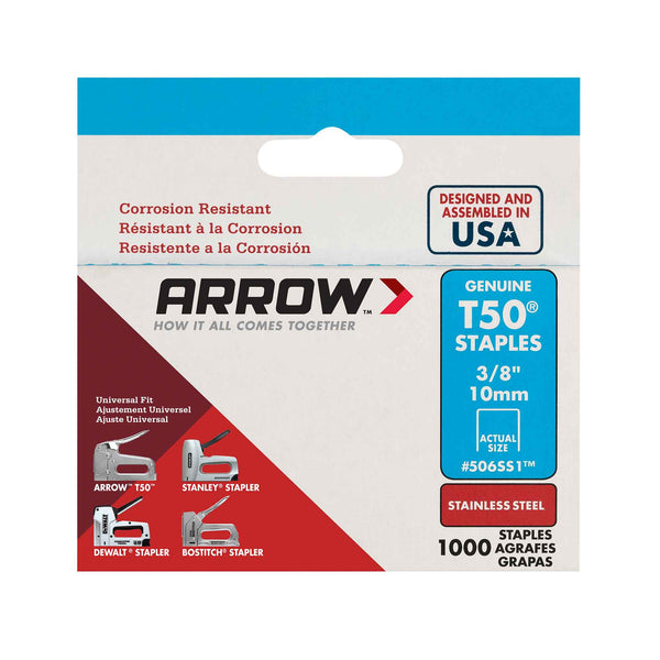 T-50 Stainless Steel Staples of 3/8", 1,000 Units - GAGNON - La Grande ...